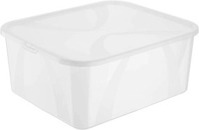 Úložný univerzální box, transparentní krabice s víkem, Rotho LONA, 19l