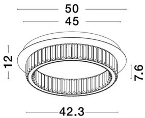 Stropní svítidlo LED se stmíváním Aurelia 50 Chrome
