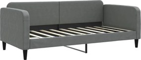 Válenda s přistýlkou a zásuvkami tmavě šedá 90 x 190 cm textil 3196881