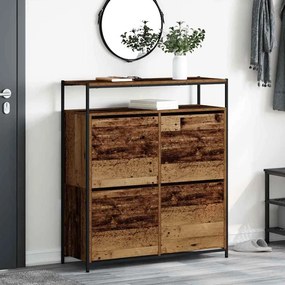 Skříň na obuv 100 x 34 x 112 cm Kompozitní dřevo Staré dřevo 3365547