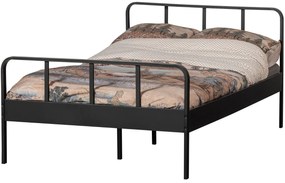Hoorns Černá kovová postel Sheldon 120 x 200 cm