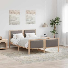 Rám postele s čelo Taupe 160 x 200 cm textil 3394256
