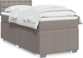 Box spring postel s matrací taupe 100 x 200 cm textil 3289297