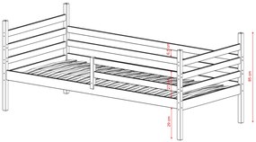 Legno Dětská postel Melani kašmír Rozměr (cm): 80x180