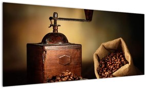 Obraz kávového mlýnku (100x40cm)