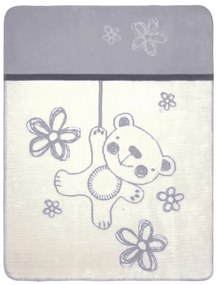 Babymatex Dětská deka Teddy šedá, 75 x 100 cm