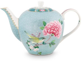 BIRDS BLUE TEA POT, Velká čajová konvice