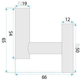Koupelnový věšák REA MODERN 6606 nikl kartáčovaný