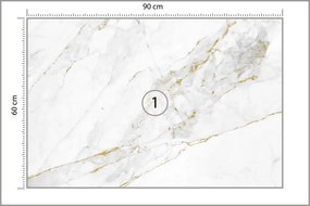 Fototapeta White Gold Marble Texture Pattern Background With High Resolution Design For Cover Book Or Brochure, Poster, Wallpaper Background Or Realistic Business Hladký vinyl 254x184