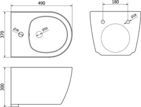 Mexen Carmen závěsné bidet, bílý - 35884900