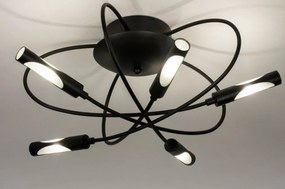Stropní designové černé svítidlo do koupelny Club 5 Black Matt