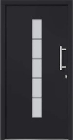 Vchodové dveře hliník a PVC antracitové 100 x 200 cm 3056812