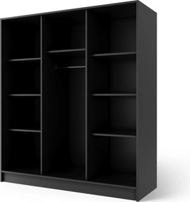Alarica 180 Szafa Czarny z lustrem