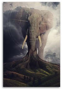 Gario Obraz na plátně Zakořeněný slon - Patryk Andrzejewski Rozměry: 40 x 60 cm