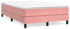 Box spring postel s matrací růžová 120x190 cm samet 3269682