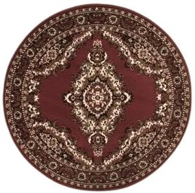 Alfa Carpets, TRHÁK: Kusový koberec TEHERAN T-102 brown kruh, 190x190 (průměr) kruh, hnědá, chodba / předsíň