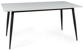 Jídelní stůl Rion 160 x 90 cm, mramor / černá