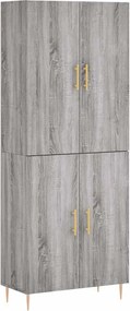 Skříň highboard šedá sonoma 69,5 x 34 x 180 cm kompozitní dřevo 3195673