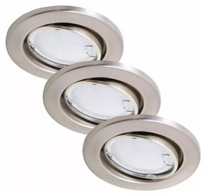 Briloner | Briloner 7221-032 - SADA 3x LED Koupelnové svítidlo 1xGU10/3W/230V matný chrom | BL1045