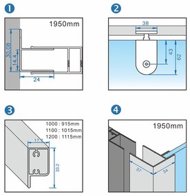 BPS-koupelny Obdélníkový sprchový kout HYD-OK07B 110x90 černá/transparent