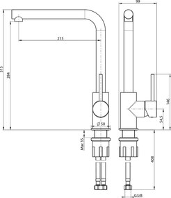 Sapho Sapho, RONA stojánková dřezová baterie, zlatá matná, JK125GB
