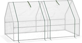 Outsunny Zahradní skleník pro venkovní použití 180x90x90 cm, typ kůlny s 2 okny, ocelová konstrukce, terasový skleník pro pěstování rostlin, květin a…