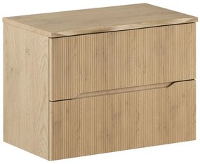 Závěsná skříňka pod umyvadlo Nordic Nature s deskou 80 cm dub cremona