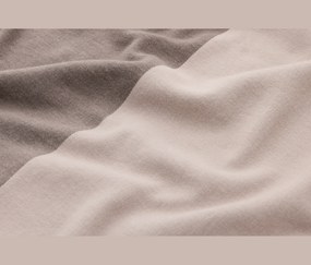 Tchibo - Flanelové povlečení, standardní velikost, světle hnědá/hnědošedá