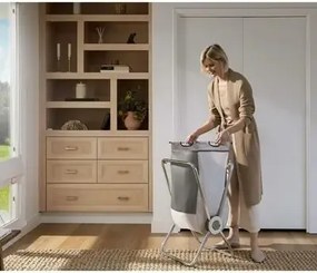 Simplehuman Skládací koš na prádlo jednoduchý hnědá / ocel + polyester
