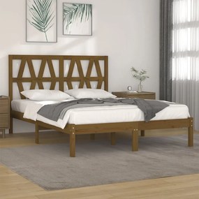 Rám postele medově hnědý masivní borovice 140 x 200 cm,  3104001