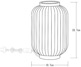 LUCIDE Stolní lampa Gossa, průměr 19,7cm