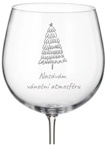 Dekorant Vánoční sklenička na červené víno NASÁVAM 1KS