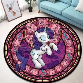 Koberec/předložka s motivem My Little Pony, 150 cm Varianta: Rarity (Color 20), Velikost: průměr 150cm