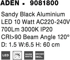 Nástěnné LED svítidlo NOVA LUCE ADEN 10W 3000K 9081800
