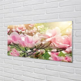 akrylový obraz květiny 125x50 cm