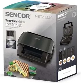 SENCOR SSM 9978BK černá / Sendvičovač 4v1 / 900W