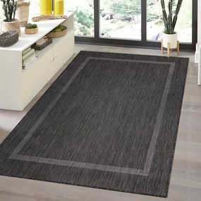 Kusový venkovní koberec Relax 4311 black Kruh 120 cm