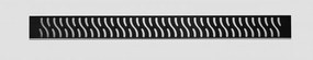 HOPA Odtokový žlab STANDARDline BLACK Rozměr A - 80 cm, Varianta roštu - Harmony OLPZLABST79BH
