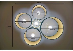 Duolla - Stropní svítidlo ROLLER PENTO 5xE27/60W/230V zelená/zlatá