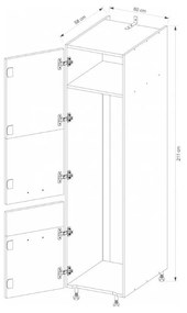 Kuchyňská linka INFINITY s | 170x310 + 145 cm | artisan/šedá mat