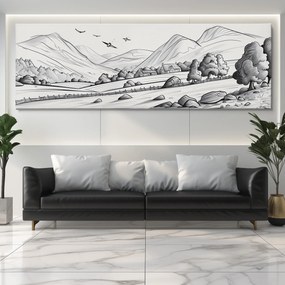 Obraz na plátně - Hanušovic statek pod kopcem FeelHappy.cz Velikost obrazu: 150 x 50 cm