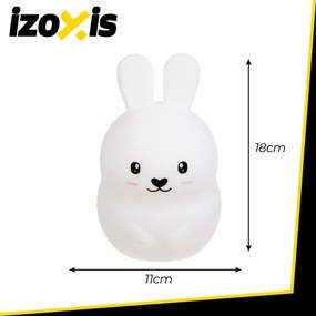 RGB noční lampa s dálkovým ovládáním - králík Izoxis 26204