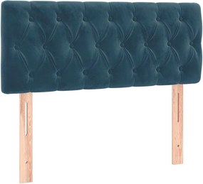 Box spring postel s matrací tmavě modrá 90x190 cm samet 3131115