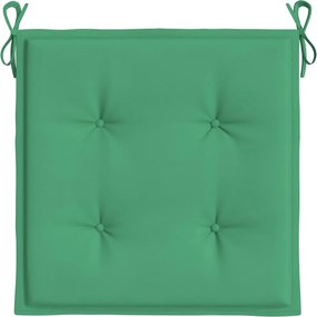 Podušky na zahradní židli 4 ks zelené 50x50x3 cm látka oxford 314048