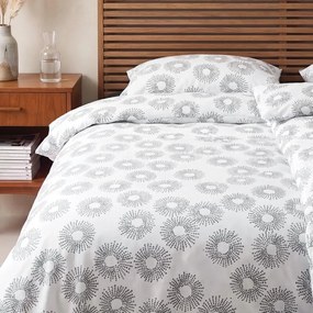 SCANquilt povlečení KLASIK kola bílošedá 140 x 200/70 x 90 cm