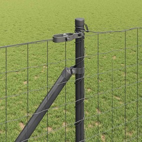 Evropský plot se hroty 10 x 1,4 m Ocel potažená PVC Šedá 3350706