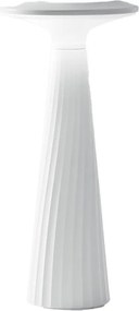 FAN LED-BRIO-BCO Nabíjecí venkovní stolní LED svítidlo BRIO PC bílá, LED 3,5 W, 200 lm, 3000 K, 28,5 x 13 cm, IP44 - FANEUROPE