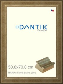 DANTIK rámeček 50x70 | HRAD stříbrná patina (Plexi Čiré)