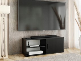 TV skříňka ROJO 2 černý otevřená TV skříňka s policí