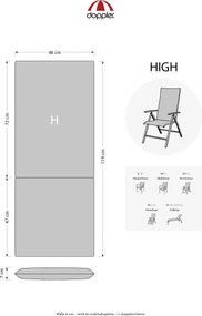 Doppler NATURE 3193 polstr na křeslo s vysokým opěradlem béžová